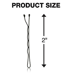 Conair Pin & Match Bobby Hair Pins, Black Bobby Pins packed inside a Storage Container, 75ct