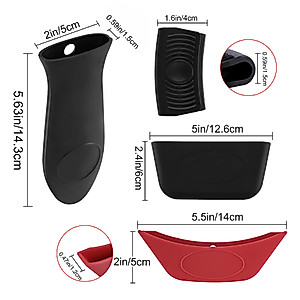 10pcs Silicone Pot Handle Holders Heat Resistant Pan Handle Covers,Hot Handle Sleeve for Cast Iron Skillets Metal Frying Pans Aluminum Cookware Assist Pan Holder