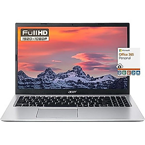 Acer Aspire Slim Laptop, 20GB RAM 1TB SSD, 15.6'' FHD Display, Intel Celeron N Series Processor, RJ-45, HDMI, Webcam, USB A&C, WiFi, Long Battery Life, Windows 11, 1-Year Microsoft 365, Mousepad