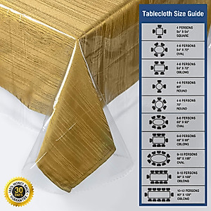 Elaine Karen Clear Plastic Table Cover Protector 100% Waterproof Table Protector Crystal Clear Plastic Tablecloth Cover for Dining Table Heavy Duty Vinyl, 54" x 72" Oval