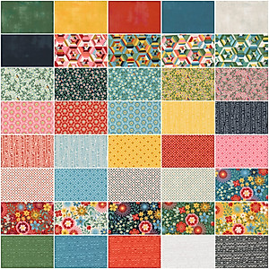 Moda Fabrics Frankie Charm Pack by BasicGrey; 42-5 Inch Precut Fabric Quilt Squares, 30670PP
