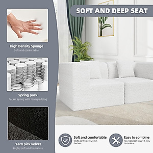 XSZD 69" Love Seat L Shaped Soft and Comfy Sectional Couches for Living Room Recliner Sofa Compression Packing Versatile Sectional Couch for Small Spaces