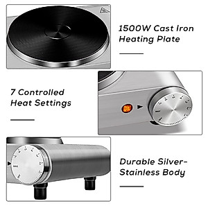 Induction Cooktop, CUSIMAX 1800W Portable Induction Burner with Timer, Sensor Touch Countertop Burner, 10 Temperature and 9 Power Setting, Kids Safety Lock for Cast Iron, Stainless Steel Cookware