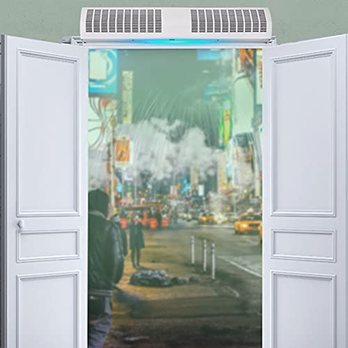 Lamps Air Curtain, dust-Proof, Low Energy Consumption, Anti-Cold and hot air Loss, Comes with Blue Light Remote Control, a Variety of Sizes for You to Choose (Size : 600mm)