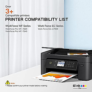 E-Z Ink Pro 812XL Remanufactured Ink Cartridges Replacement for Epson 812 XL 812XL T812XL T812 to use with Workforce Pro WF-7820 WF-7840 EC-C7000 Printer (4 Pack, 1 Black, 1 Cyan, 1 Magenta, 1 Yellow)