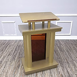 FixtureDisplays® Deluxe Podium Floor Standing Lectern Church Pulpit w/Elevated Reading Surface 14315-CLASSIC