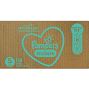Diapers Size 5, 128 Count - Pampers Cruisers Disposable Baby Diapers, (Packaging May Vary)