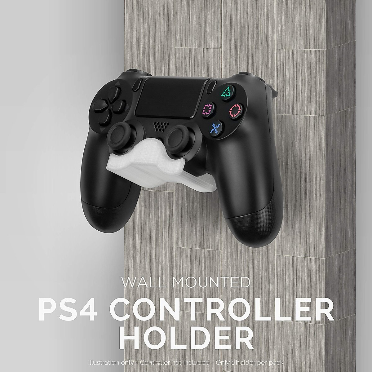 BRAINWAVZ [EOL] PS4 Game Controller Wall Hanger Stand Mount Holder (Single Pack) - PlayStation 4 Game Controller Accessories (Frosty) [EOL]