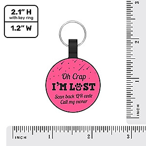 MYLUCKYTAG QR Code Silicone Pet ID Tag Dog Cat Tag, Online Pet Profile, Pet Location Alert Email, Digital Pet Tag, Quiet Dog Tag, Durable Pet ID, Dog Collar Tag, Engraved Pet Tag
