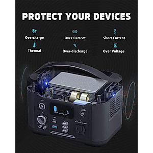 Energizer Portable Power Station PPS700 626Wh Battery 110V/600W Backup Lithium Battery, 110V/600W Pure Sine Wave AC Outlet, Solar Generator for Outdoors Camping Travel Hunting Blackout