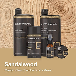Every Man Jack Men’s Beard Wash + Beard Lotion Set - Cleanses, Conditions, and Styles All Beard Types with Clean Ingredients and a Sandalwood Scent - Beard Wash Twin Pack + Beard Lotion Twin Pack