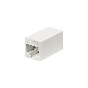 Monoprice Cat6A RJ45 in-Line Coupler, Straight Through, 8P8C, UTP, White
