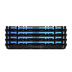Kingston Fury Renegade RGB 64 GB (4 x 16 GB) 3600 MHz DDR4 CL16 Desktop Memory Kit of 4 KF436C16RB1AK4/64