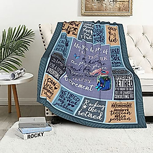 Happy Retirement Gifts for Women/Men 2023, Best Retirement Gifts for Women, Retired Gifts for Women, Farewell Gifts for Coworkers, Coworker Leaving Gifts for Women, Retirement Blanket 60”x50”