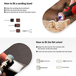 AVID POWER Rotary Tool Accessories Kit 360pcs, Rotary Tool Bits 1/8-inch Shanks Universal Fitment for Easy Cutting, Grinding, Sanding, Sharpening, Carving and Polishing