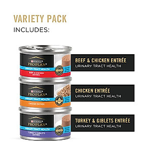 Purina Pro Plan Specialized Urinary Tract Health Variety Pack Wet Cat Food, 3 oz., Count of 12