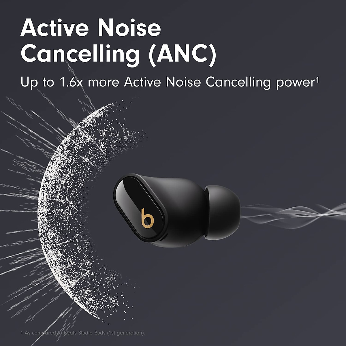 Beats Studio Buds + True Wireless Noise Cancelling Earbuds - Black/Gold (Renewed Premium)