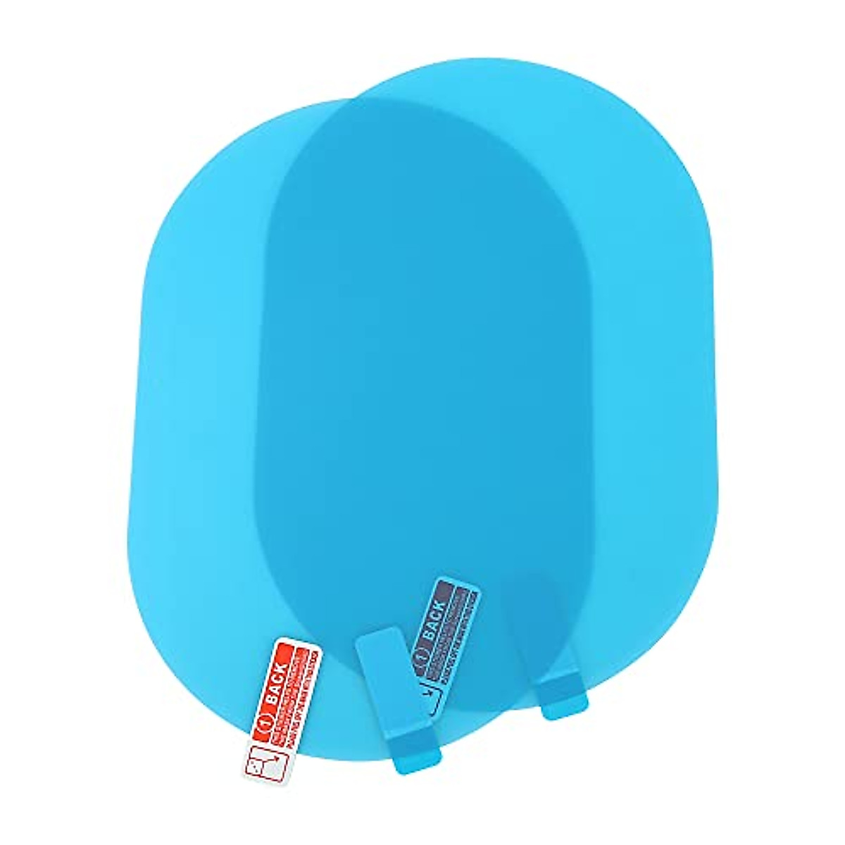 X AUTOHAUX 2pcs Oval Car Rearview Mirror Nano Film Anti Rain Waterproof Side Window Clear Protective Sticker 150mm x 98mm