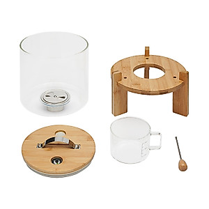 5L Grain Storage Rice Dispenser Cereal Container Flour Container Rice Holder Rice Storage With Valve Grain Dispenser Bean Oatmeal Flour Container Dry Goods Dispensers Creative Glass Food Storge