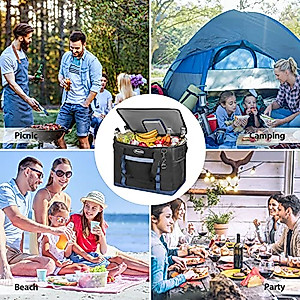 Maelstrom ICY Hollow Cooler Bag,75 Cans Collapsible Soft Sided Cooler,Extra Large Insulated Leakproof Lunch Cooler Bag,Portable for Grocery Shopping,Camping,Tailgating and Road Trips, G: 75 Can Black