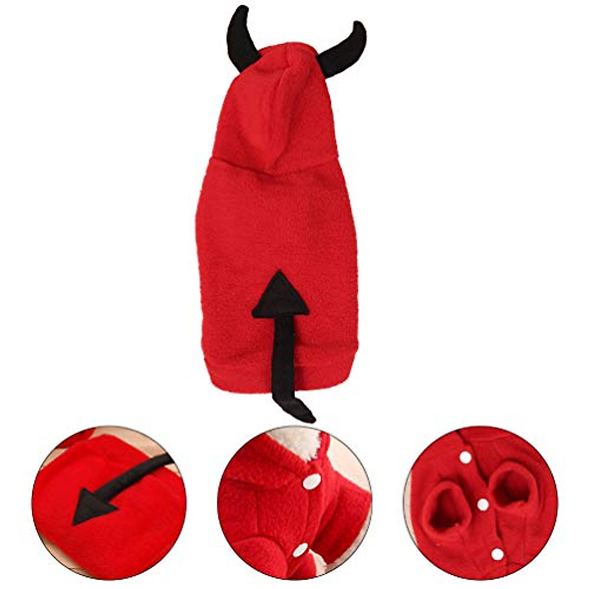 KESYOO Halloween Pet Clothes Red Pet Costume Halloween Themed Pet Clothes Halloween Devil Costume for Cat Dog