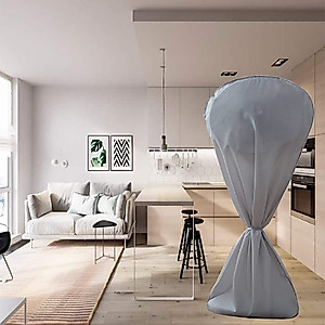 BOSKING Electric Fan Dust Cover 420D Heavy Duty Standing Round Fan Cover Washable All Electric Fan Sleeve Waterproof Dustproof Protective Cover for Pedestal Stand Fan Floor Fan - Grey (Grey)