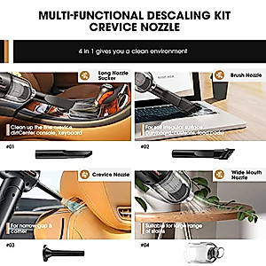 Alltope Car Vacuum Cleaner 9000Pa Powerful Suction, Cordless Handheld Car Vacuum Cleaner with Filter, 3 in 1 Car Vacuum Cleaner Foldable Rechargeable for Car Home Pet Hair Cleaning