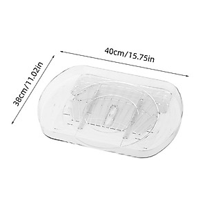 Kacimil Square Lazy Susan Organizer for Refrigerator, Slide and 360° Rotate Fridge Container and Storage Box, for Fridge, Kitchen, Pantry, Cabinet(15.75 ''x 11.02 '', 1 Pack, Clear)