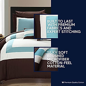 Chic Home 10-Piece Bed in a Bag Comforter Set, Brushed Microfiber,Shams, Decorative Pillows and Sheet Set Included, Queen, Navy