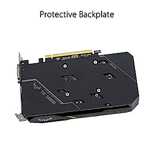 ASUS TUF Gaming NVIDIA GeForce GTX 1650 OC Edition Graphics Card (PCIe 3.0, 4GB GDDR6 Memory, HDMI, DisplayPort, DVI-D, 1x 6-pin Power Connector, IP5X Dust Resistance, Space-Grade Lubricant)