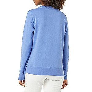 Amazon Essentials Women's Fleece Crewneck Sweatshirt (Available in Plus Size), Blue, Medium