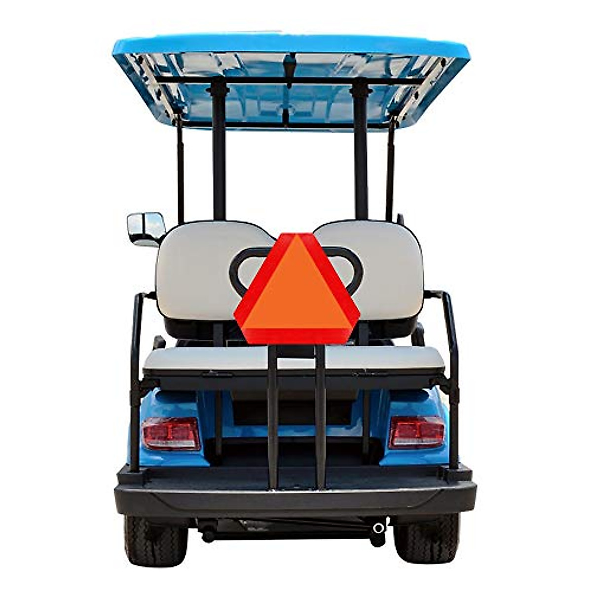 IGNIXIA (Pack of 02) Slow Moving Vehicle Sign, PVC Vinyl Decal Slow Moving Vehicle Triangle Sticker, 14”x 16” Inches Orange base with Reflective border, UTV, safety Triangle signs
