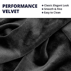 Cozy Castle Kitchen & Dining Room Chairs, Upholstered Dining Chairs, Velvet Kitchen Chairs Set of 2, Charcoal Black