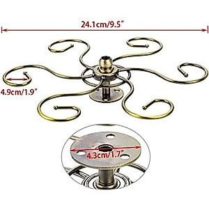 NAGATA Wine Glass Rack Under Cabinet, 360° Rotating Wine Glass Holder, Wine Glass Drying Rack Kitchen Cabinet Storage and Wine Cabinet Decoration.