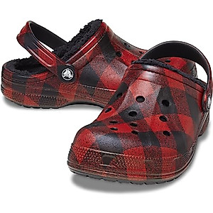 Crocs Unisex Ralen Lined Clogs | Fuzzy Slippers, Buffalo Plaid, Numeric_9 US Men