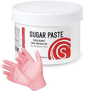 Sugaring Paste Package - 12oz Sugaring Paste for sensetive Skin and Set of Gloves (4 Pieces)