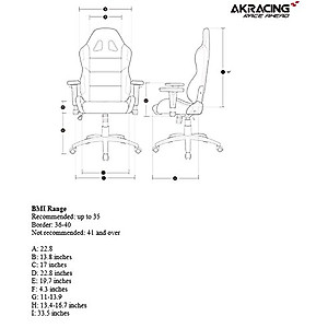 AKRacing Core Series EX-Wide Gaming Chair with Wide Seat, High and Wide Backrest, Recliner, Swivel, Tilt, Rocker and Seat Height Adjustment Mechanisms with 5/10 warranty - Black/Blue