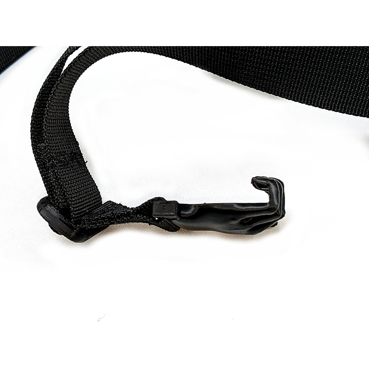 Nylon Tali Strap for Guitar, Vihuela, Guitarron, Requinto. Plastic Sound Hole Hook w/Hand Design (Black)