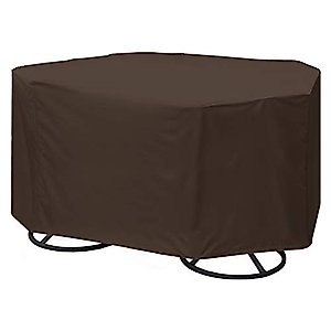 True Guard Water Resistant Heavy Duty Patio Furniture Covers, Fade/Stain/UV Resistant for Outdoor Patio Furniture, 600D Rip-Stop, Dark Brown