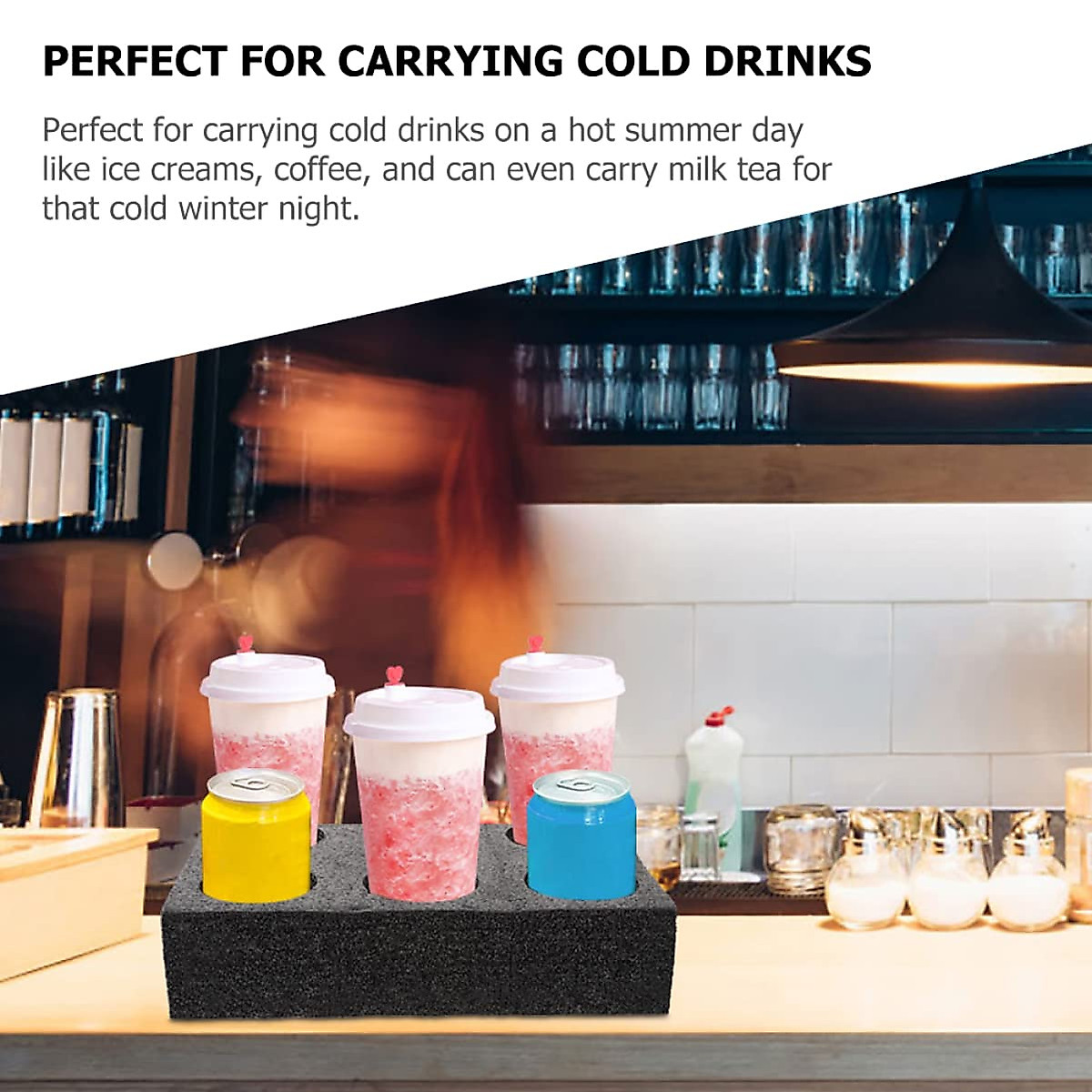 2pcs Milk Tea Drink Cup Holder Sodas Drinks Drink Packaging Tray Coffee Cup Carrier Take Out Cup Holder Disposable Drinkware Coffee Cup Tray Commercial Tea Milk Pearl re-usable