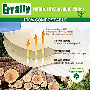 100pcs Air Fryer Disposable Paper Liner for Ninja Dual, Air Fryer Liners Rectangular Food-Grade Parchment Paper 8.6x 5.5 Inches, Ninja Dz201 Air Fryer Accessories Baking Paper(Rectangle)