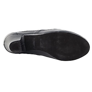 Very Fine Dancesport Shoes - Comfortable Ladies Latin, Salsa Ballroom Practice Dance Shoes - CD1108 Black Leather 2-inch Heel & Shoe Bag (Size 10)