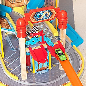 KidKraft Super Vortex Racing Tower 5-Story Race Track Toy for Die-Cast Cars; Storage for 50+ Vehicles, Gift for Ages 3+
