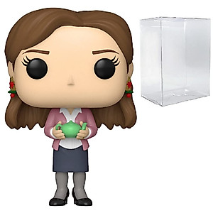 POP The Office - Pam Beesly with Teapot Funko Vinyl Figure (Bundled with Compatible Box Protector Case)