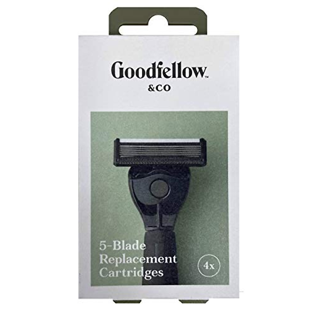 GoodFellow & Co 5 Blade Razor Handle with 2 cartridges + (4 Ct) Refill cartridges BUNDLE SET.