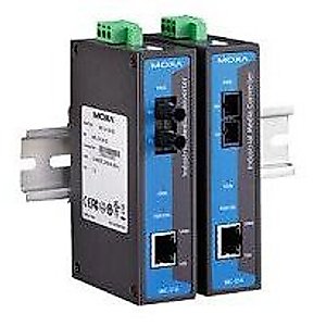 MOXA IMC-21A-S-SC Industrial 10/100BaseTX to 100BaseFX Media Converter, Single Mode, SC Connector, -10 to 60 °C