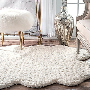 nuLOOM Quarto Faux Sheepskin Shag Area Rug, 3' 6" x 6',