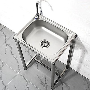 Household Commercial Sink With Stand Washbasin Washbasin, Can Be Used For Balcony Washbasin (Size : 39 * 45 * 75cm)