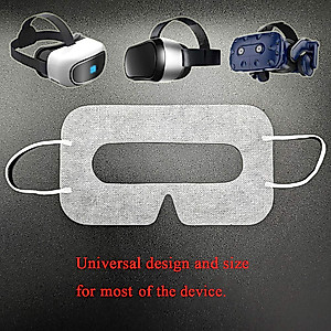 YinQin Disposable VR Mask 50PCS VR Headset Cover Mask Sanitary VR Eye Cover Mask VR Eye Mask Cover Universal Mask for VR, White