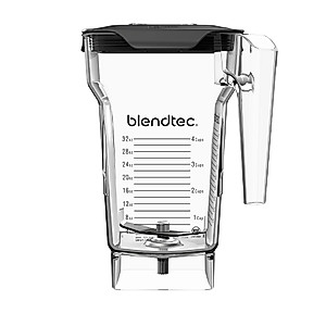 Blendtec EZ 600 Blender - FourSide Jar (75 oz) - Professional-Grade Power - Self-Cleaning - 4 Pre-programmed Cycles - Black